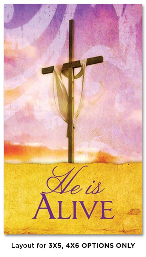 E052b He is Alive - ChurchBanners.com