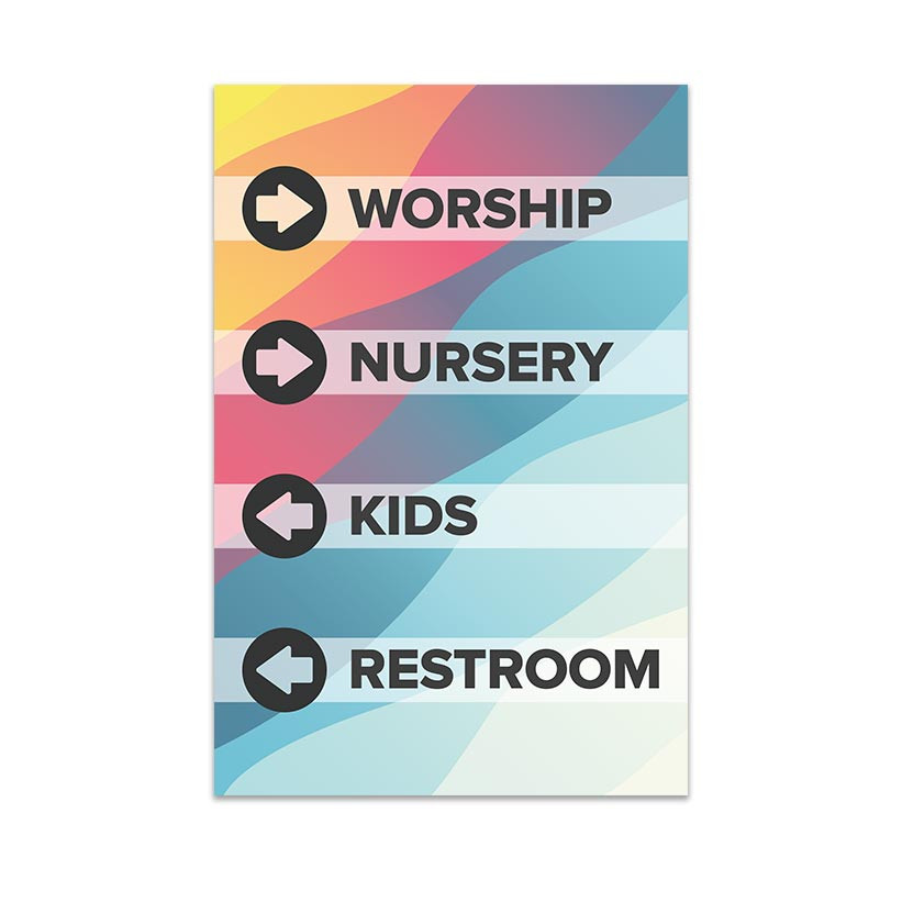 Directional Church Sign - WAY001 - ChurchBanners.com