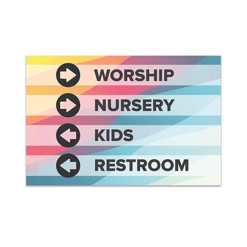 Directional Church Sign - WAY001 - ChurchBanners.com