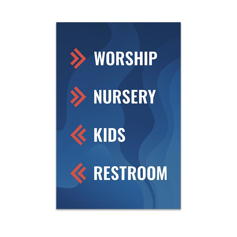 Directional Church Sign - WAY002 - ChurchBanners.com