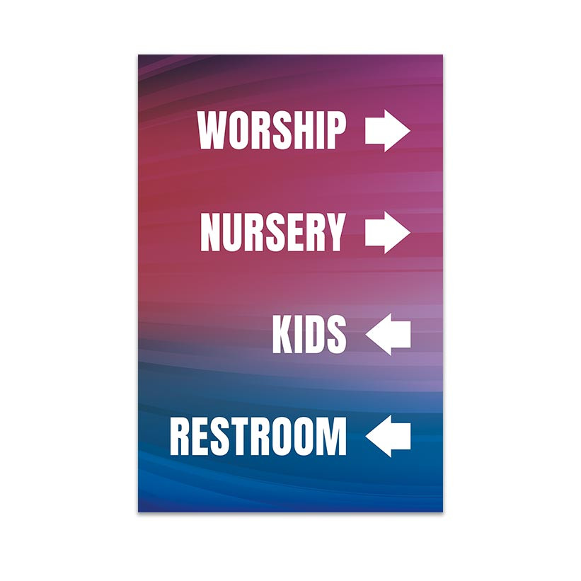Directional Church Sign - WAY003 - ChurchBanners.com
