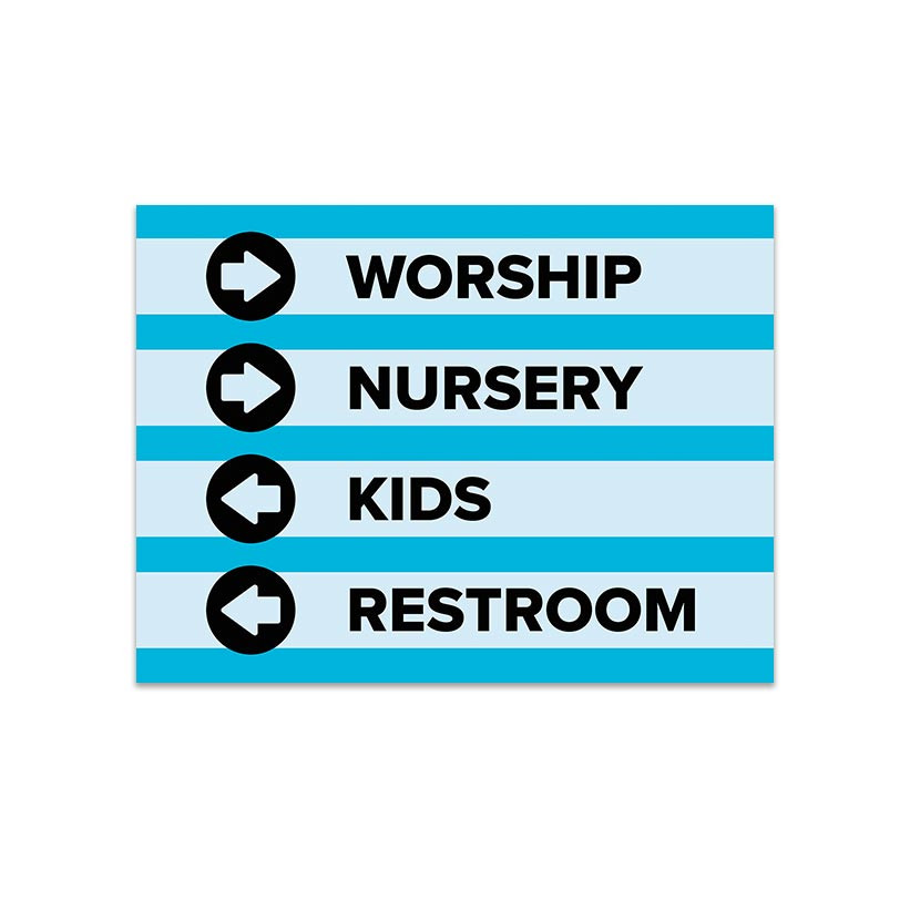 Directional Church Sign - WAY005 - ChurchBanners.com