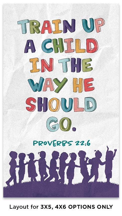 Train Up - Indoor Banner - Kids Wrinkled Paper - ChurchBanners.com