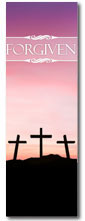 Forgiven Sunset Crosses Easter Banners – Church Banners