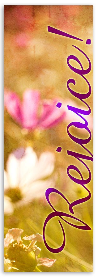 E050a Rejoice Easter Worship Banners - Church Banners