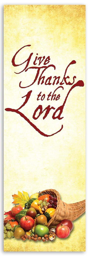 HB001 - Give Thanks - Thanksgiving Banner - ChurchBanners.com