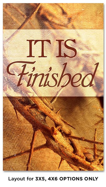 E102 It is Finished - ChurchBanners.com