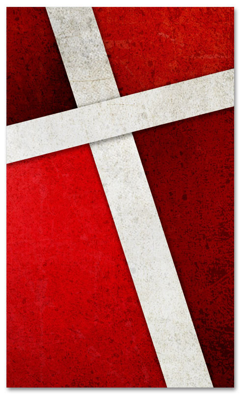 PAT021-2 Cross Stitch Red - ChurchBanners.com