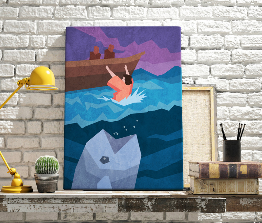 CV S044 Jonah Thrown Overboard - ChurchBanners.com