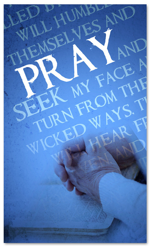 PR007 Pray Verse Blue-WxH - ChurchBanners.com