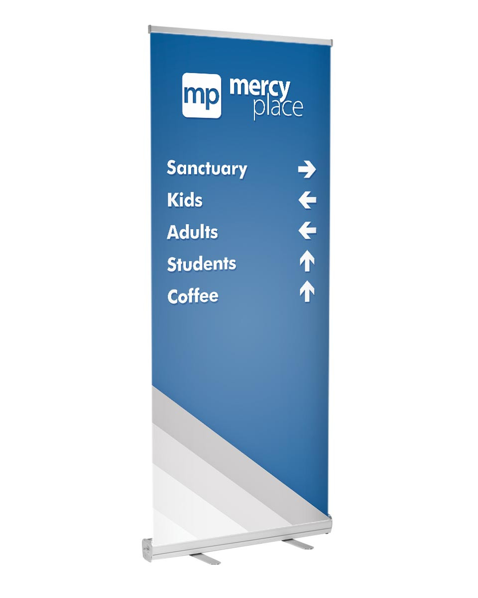 Directional - D2 Retractable - Style 2 - ChurchBanners.com
