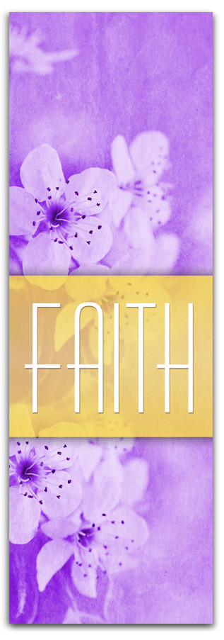 SW007 Faith Purple and Gold - Church Banners