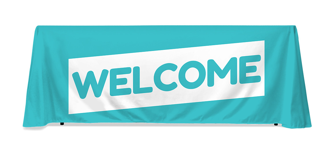 Welcome Lights Blue Throw - TT105 - ChurchBanners.com