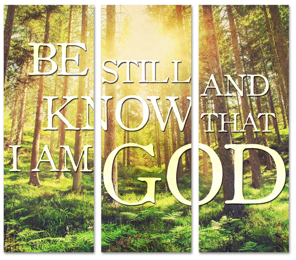 BC060 Be Still Trees - ChurchBanners.com