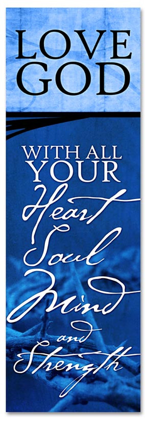 LG05 Love God All - Blue - ChurchBanners.com