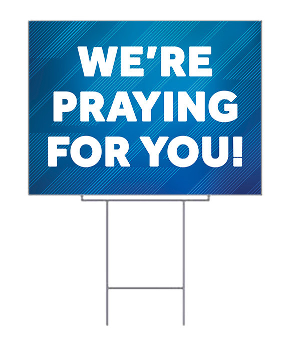 PR007 Pray Verse Blue - ChurchBanners.com