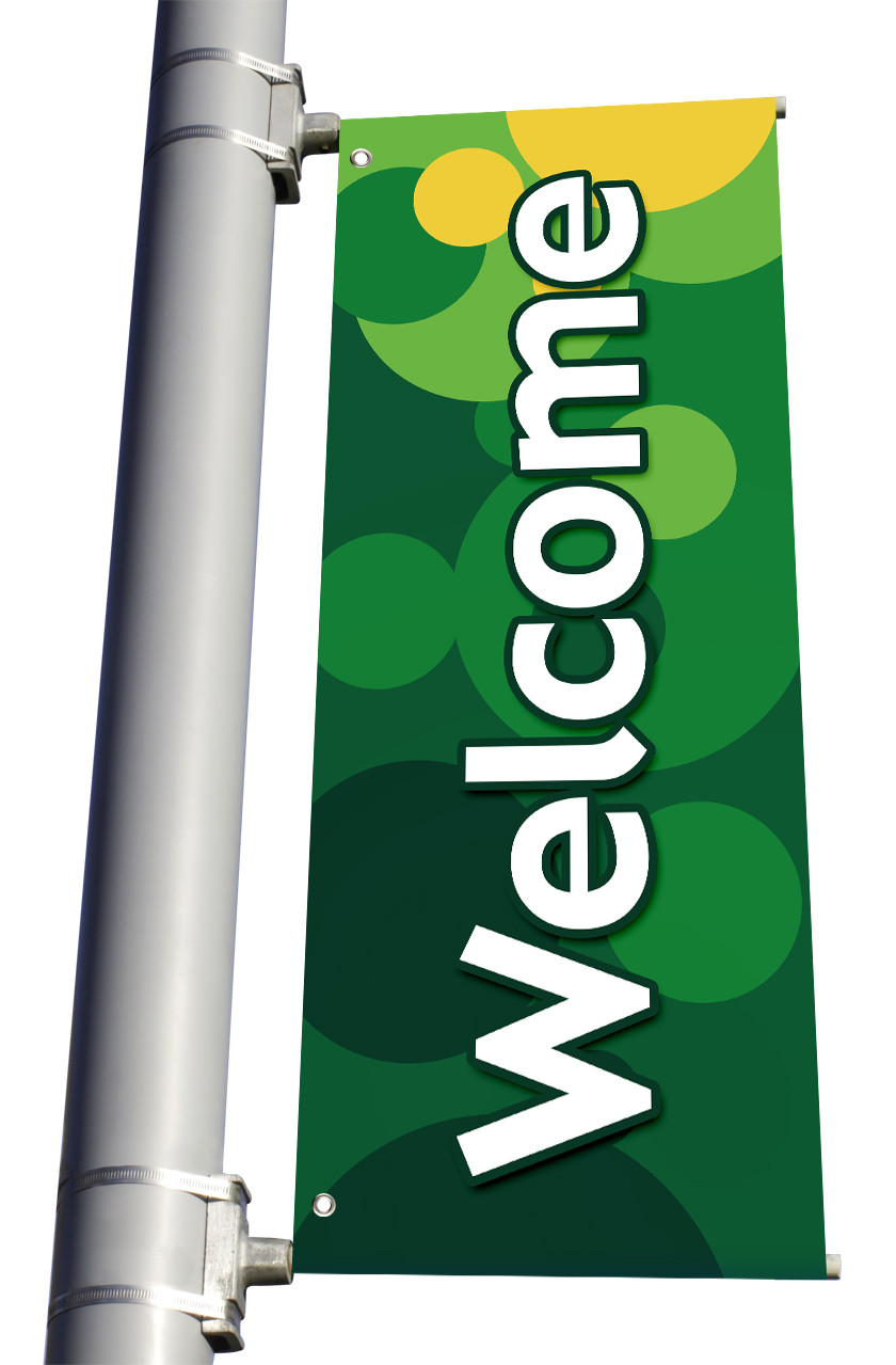 Welcome Light Pole Banners | ChurchBanners.com