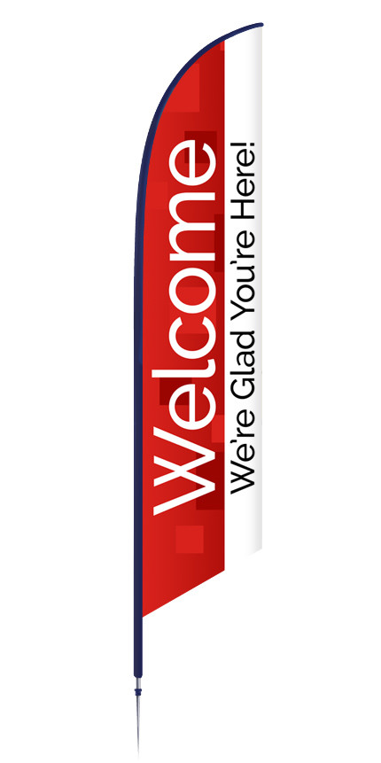 Welcome - Feather Flag - Style 5 - ChurchBanners.com