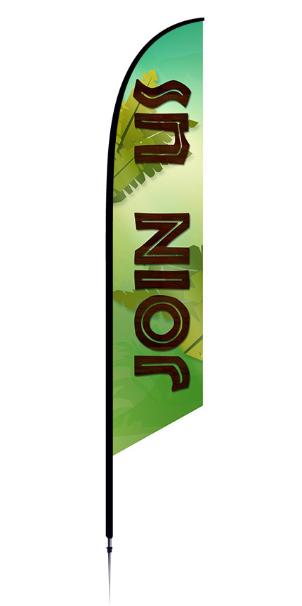 Welcome - Feather Banner - VBS Jungle Theme - ChurchBanners.com