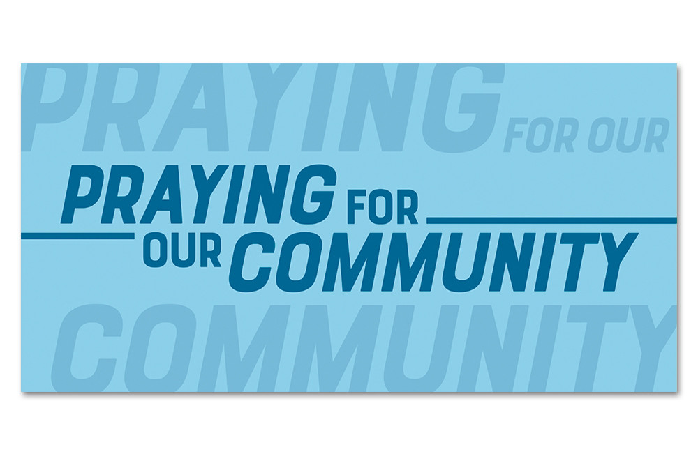PR007 Pray Verse Blue - ChurchBanners.com