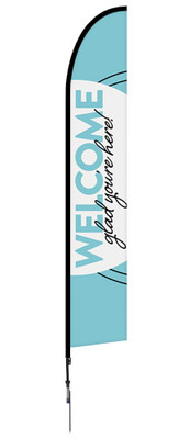 Welcome - Feather Flag - Style 5 - ChurchBanners.com
