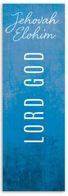 Names of God Banners (Blue Concrete) | ChurchBanners.com