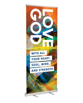 LG45 - Love God Love People Mosaic Explosion-V1 - Church Banners