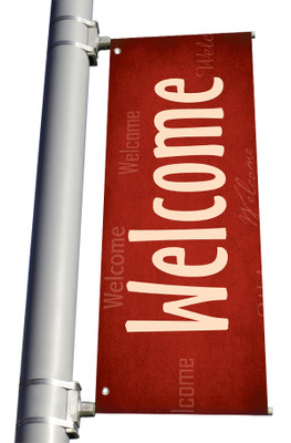 Welcome Light Pole Banners | ChurchBanners.com