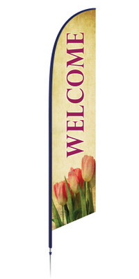 Easter Feather Flags | ChurchBanners.com
