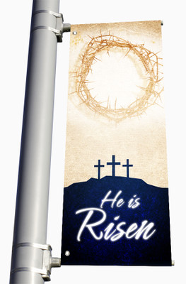 Easter Light Pole Banners | Parking lot banners | ChurchBanners.com