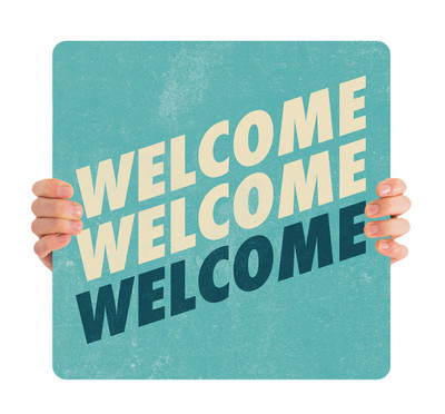 Welcome Signs | Greeter Sign | Church Handhelds | ChurchBanners.com