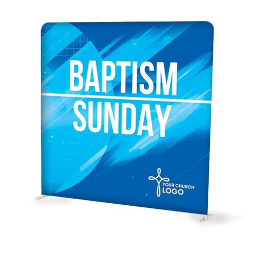 Baptism Backdrop - Style 8 Tension - ChurchBanners.com