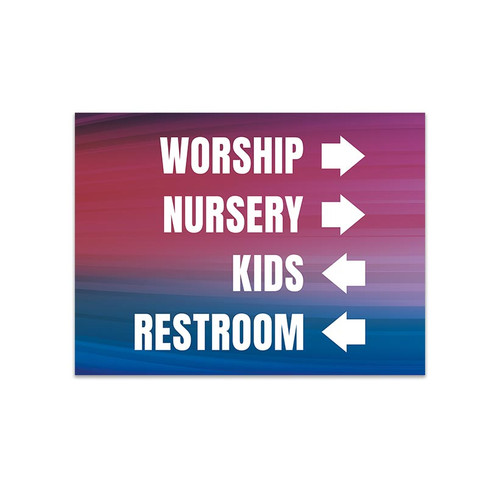 Directional Church Sign - WAY003 - ChurchBanners.com