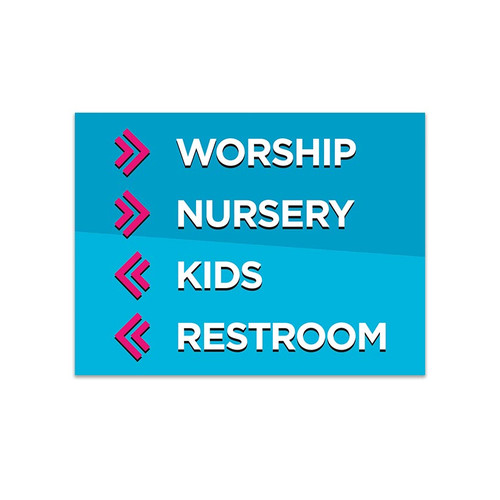 Directional Church Sign - WAY008 - ChurchBanners.com
