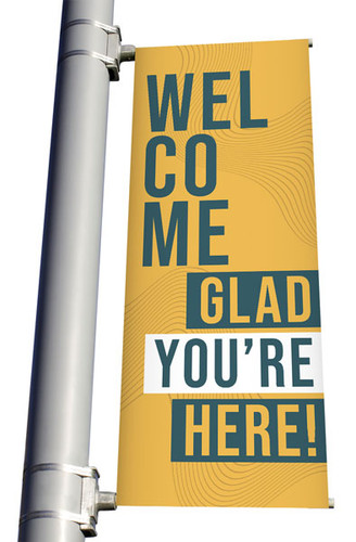 Welcome - Light Pole Banner - WC108 - ChurchBanners.com