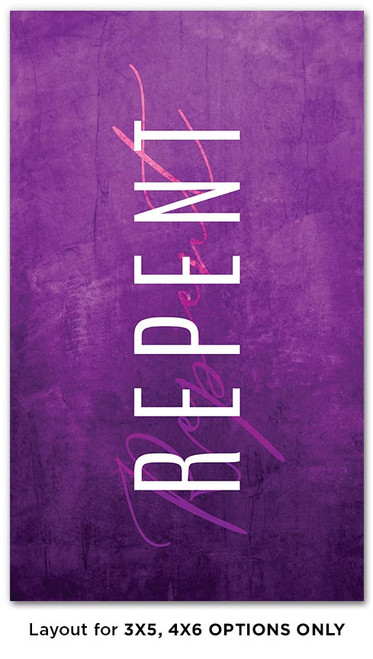 L230 Repent - Lent Banner - ChurchBanners.com