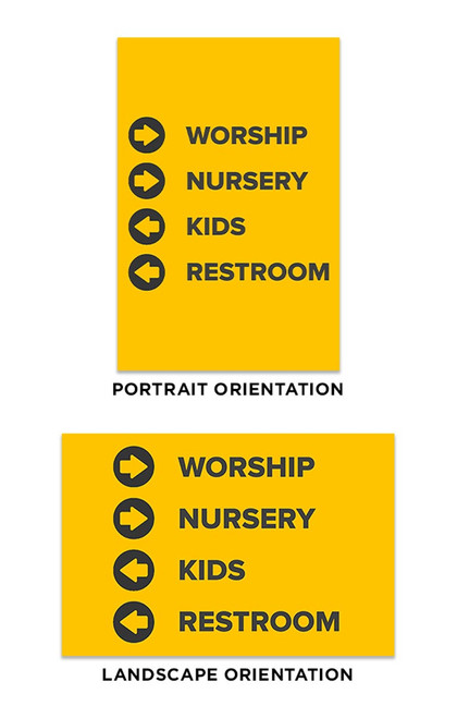 Directional Church Sign - WAY012b - ChurchBanners.com