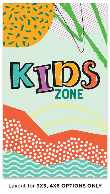 Kids Zone - Indoor Banner - Scrapbook - ChurchBanners.com