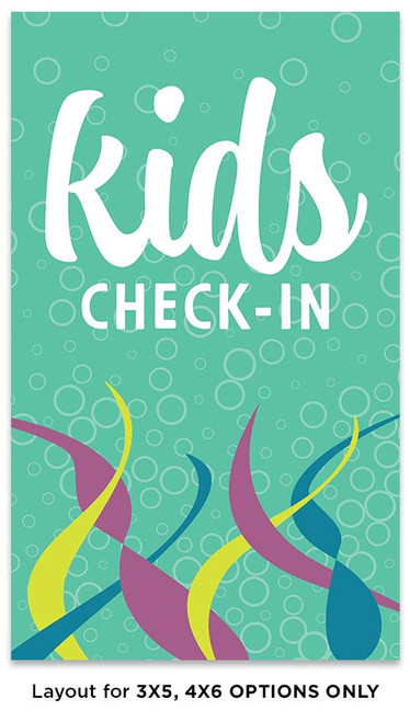 Kids Check-in - Indoor Banner - Undersea - ChurchBanners.com