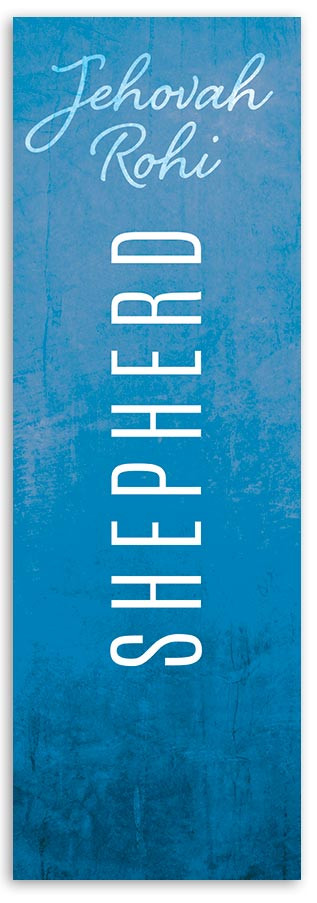 Names of God Banners (Blue Concrete) | ChurchBanners.com
