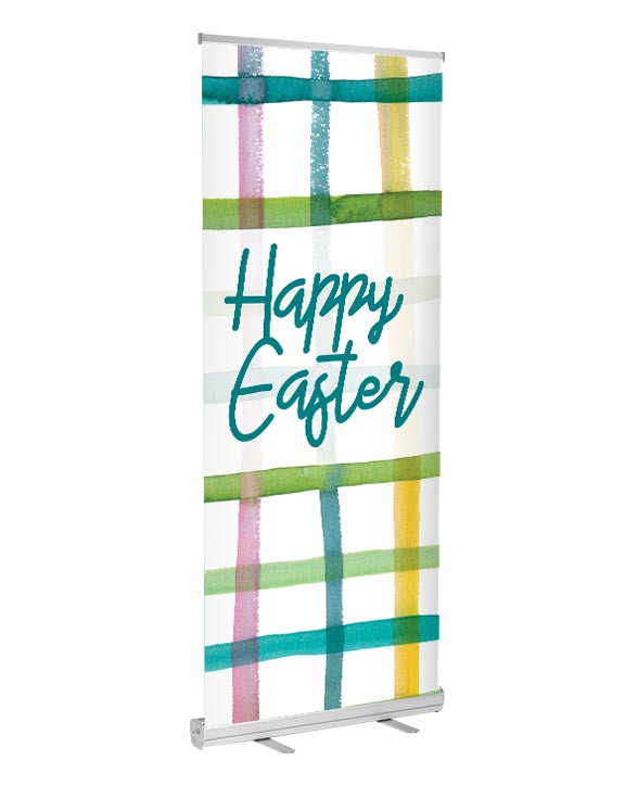 Easter Plaid - Set of 4 - E309 - ChurchBanners.com