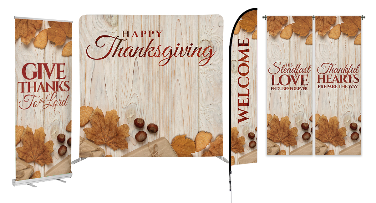 Easy Church Thanksgiving Decor Ideas - ChurchBanners.com