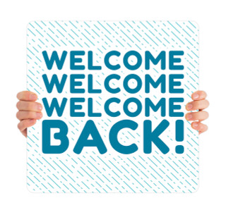 Welcome Back - Handheld Sign - HHR056 - ChurchBanners.com