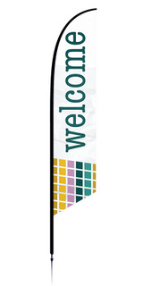 Welcome - Feather Flag - RS03 - ChurchBanners.com
