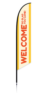Welcome - Feather Flag - RS14 - ChurchBanners.com