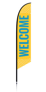 Welcome - Feather Flag - RS16 - ChurchBanners.com