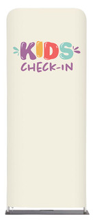 Kids Checkin - Tension Fabric Display - Bubble Letters - ChurchBanners.com