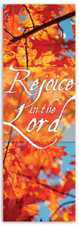 HB136 Rejoice in the Lord - Fall Banner - ChurchBanners.com
