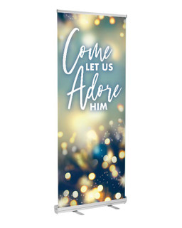 Come Let Us Adore Him - D2 Retractable - CB177 - ChurchBanners.com