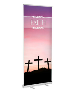Faith - D2 Retractable - E020 - ChurchBanners.com
